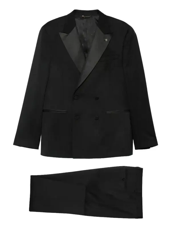 MANUEL RITZ Double-breasted Suit - Black