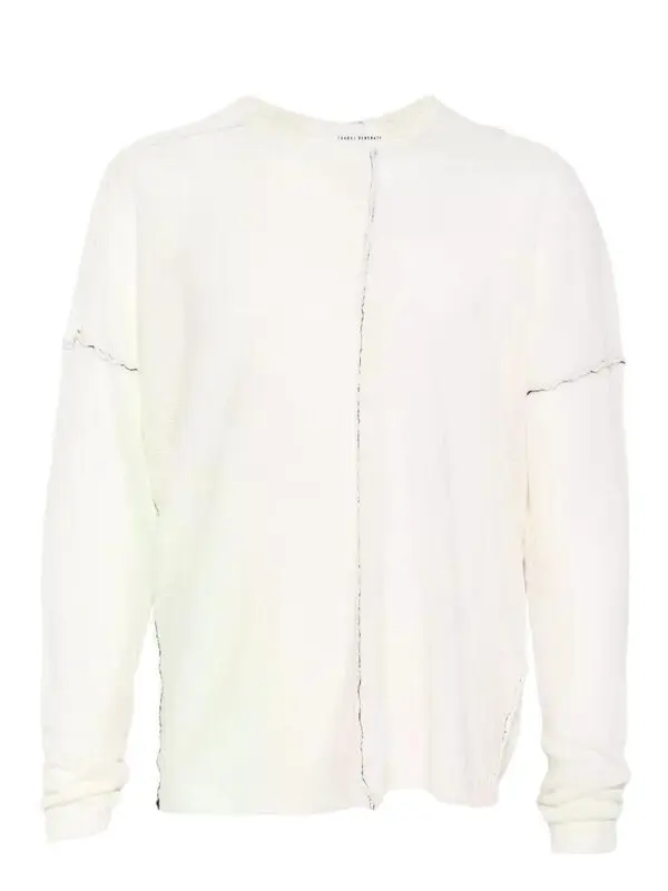 Isabel Benenato Stitch Detail Sweater - White