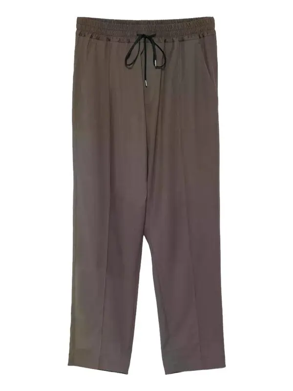 Isabel Benenato Drawstring Trousers - Brown