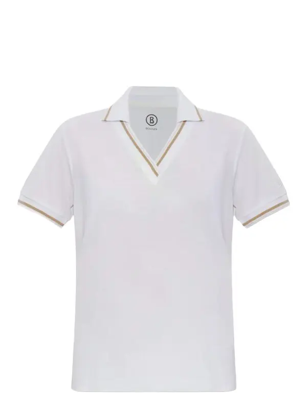 Bogner Jula Striped V-neck T-shirt - White
