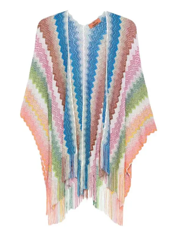 Missoni Chevron Fringed Jacket - Blue