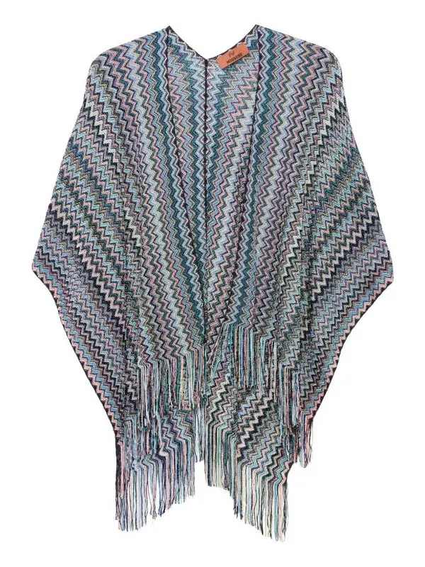 Missoni Fringe Chevron Jacket - Blue