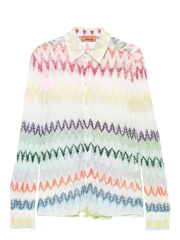 Missoni Patterned Long Sleeve Shirt - White