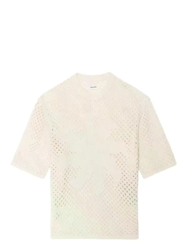 Zadig&Voltaire Malyna Openwork T-shirt - Neutrals