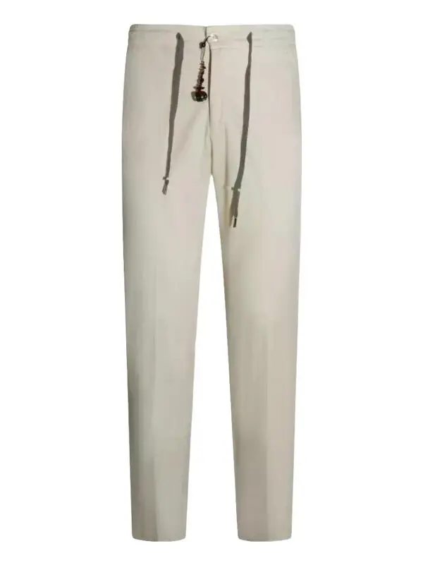 Marco Pescarolo Drawstring Beaded Trousers - Neutrals