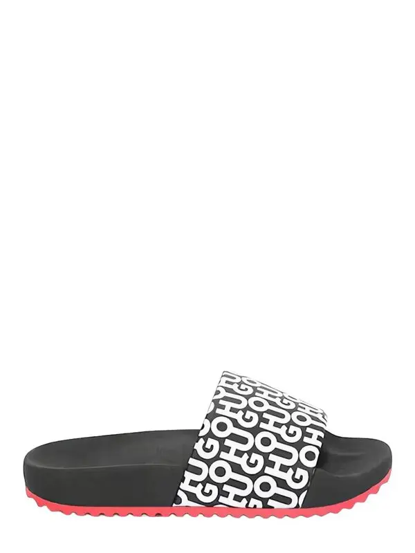 BOSS Logo-print Slides - Black