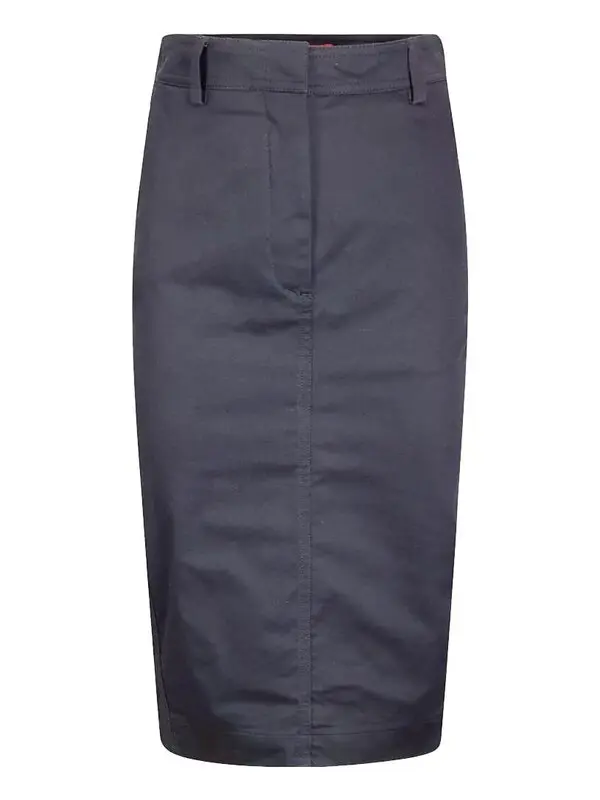 THELATEST Pencil Skirt With Back Vent - Black