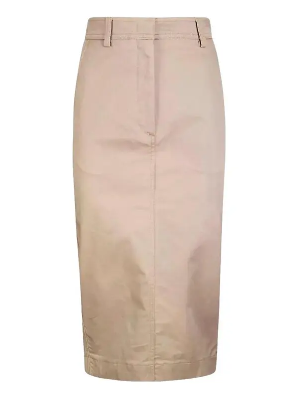 THELATEST Pencil Skirt With Back Vent - Neutrals