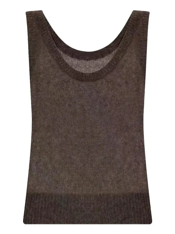 American Vintage Sleeveless Knit Top - Brown