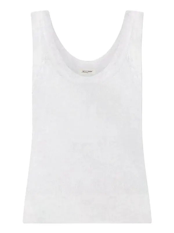 American Vintage Sleeveless Knit Top - White