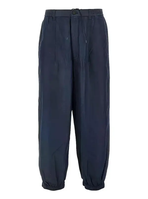 Emporio Armani Elasticated-waistband Trousers - Blue