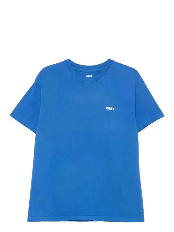 Obey Logo-detail T-shirt - Blue