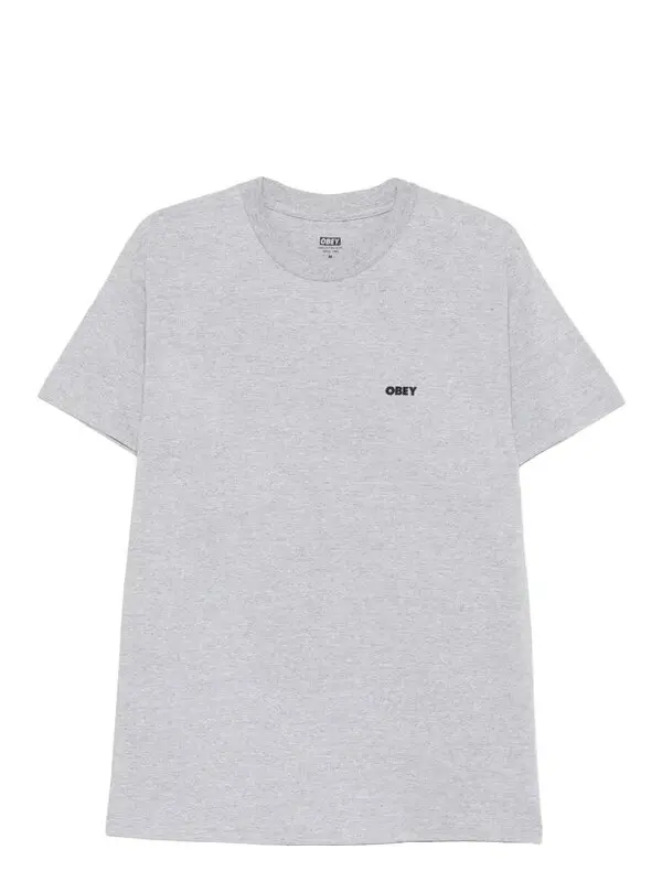 Obey Logo-detail T-shirt - Grey