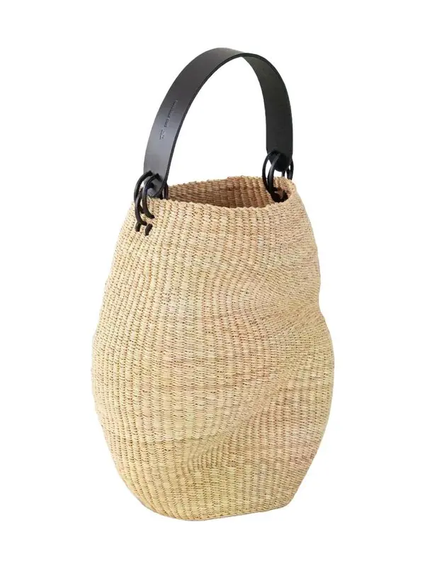 INES BRESSAND Raffia Tote Bag - Neutrals