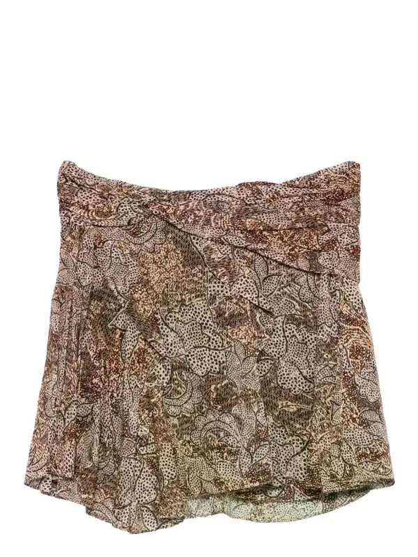 Isabel Marant Camia Printed Mini Skirt - Neutrals