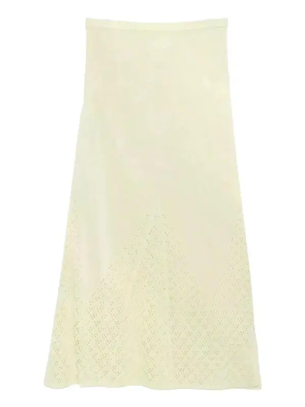 Paris Georgia Amelia Openwork Midi Skirt - Yellow