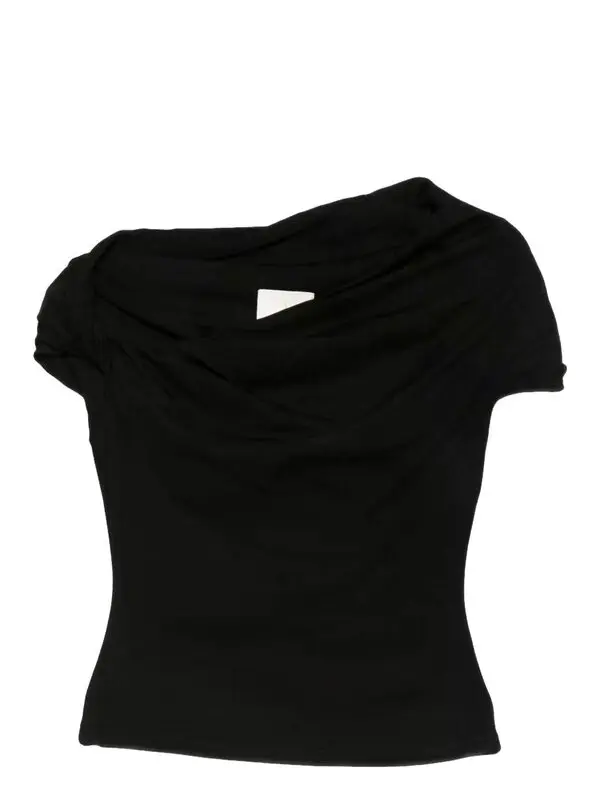 Paris Georgia Ida Draped Top - Black