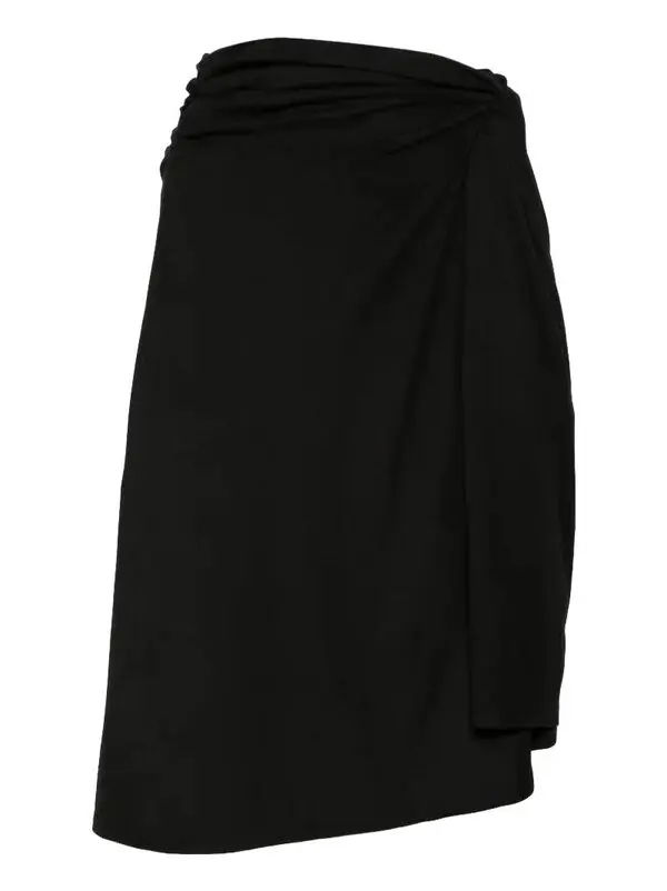 Paris Georgia Ida Knotted Midi Skirt - Black