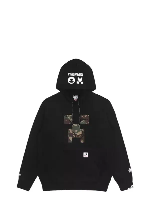 AAPE BY *A BATHING APE Logo Back Hoodie - Black