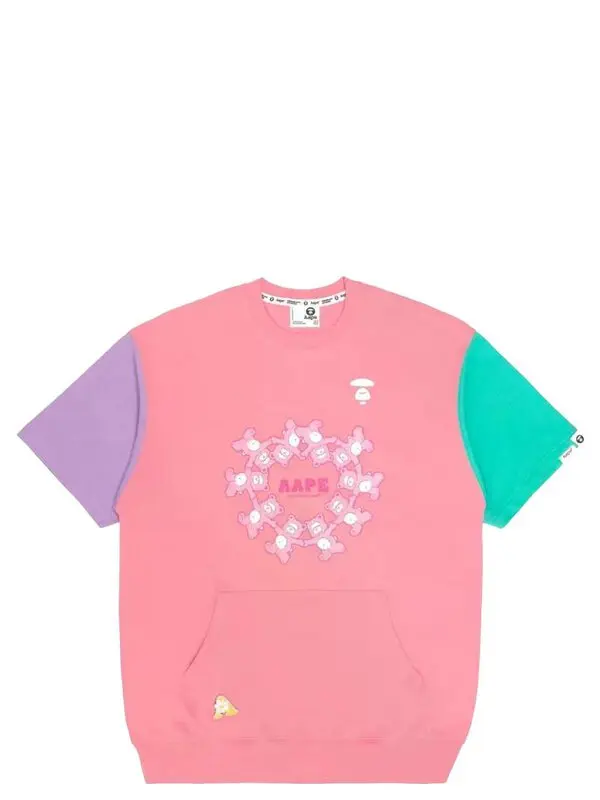 AAPE BY *A BATHING APE Bear Graphic Sweatshirt Mini Dress - Pink