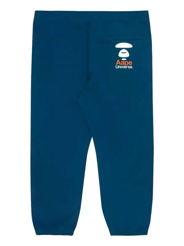 AAPE BY *A BATHING APE Moonface Logo-printed Track Pants - Blue