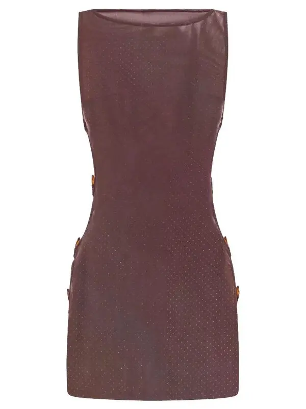 FAE SWIM Moana Polka-dot Mini Dress - Grey