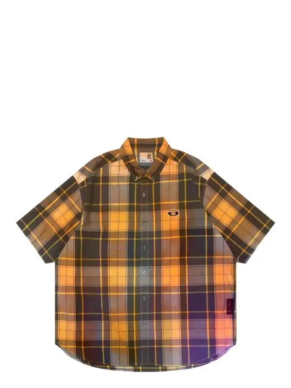 AAPE BY *A BATHING APE Check Shirt - Yellow