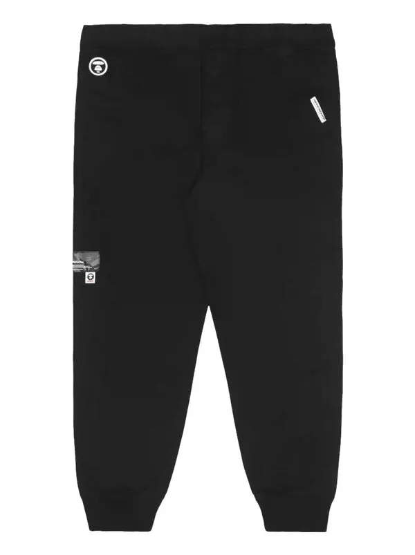 AAPE BY *A BATHING APE Embroidered Twill Track Pants - Neutrals