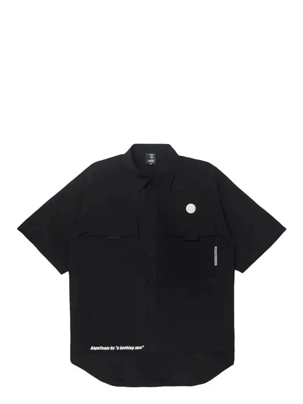 AAPE BY *A BATHING APE Patch Short Sleeve Shirt - Black