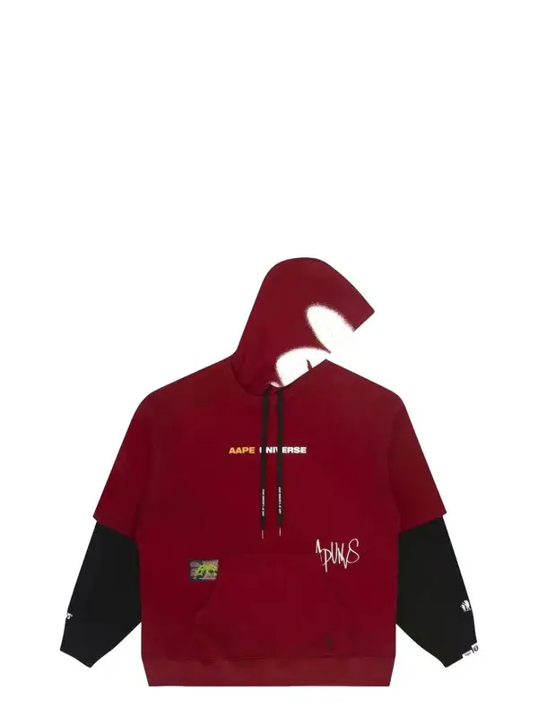 AAPE BY *A BATHING APE Layered Hoodie - Red