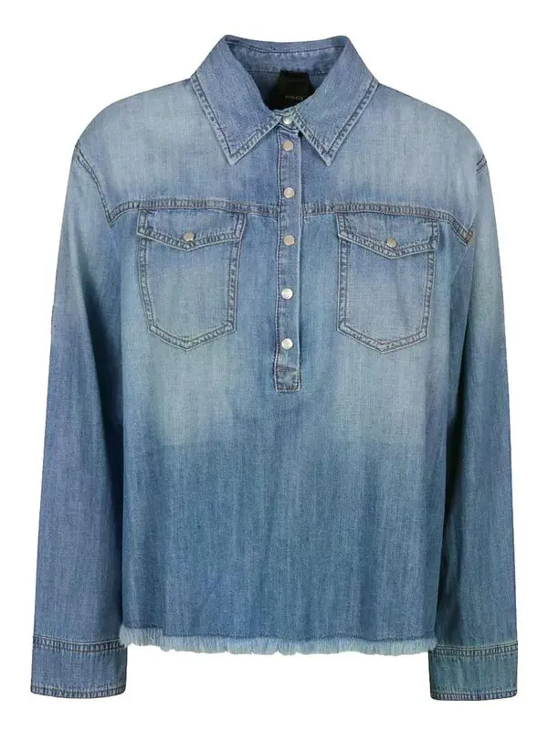 Pinko Fringed Paisley Shirt - Blue