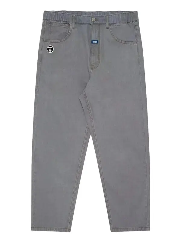 AAPE BY *A BATHING APE Moonface Patch Jeans - Grey