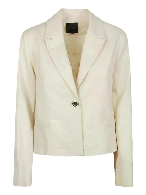 Pinko Single-breasted Blazer - Neutrals