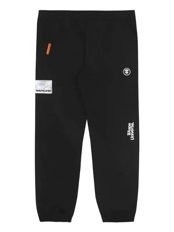 AAPE BY *A BATHING APE Elastic Patched Track Pants - Black