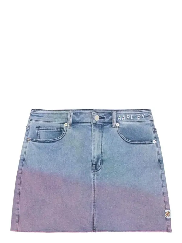AAPE BY *A BATHING APE Fringed Mini Skirt - Blue