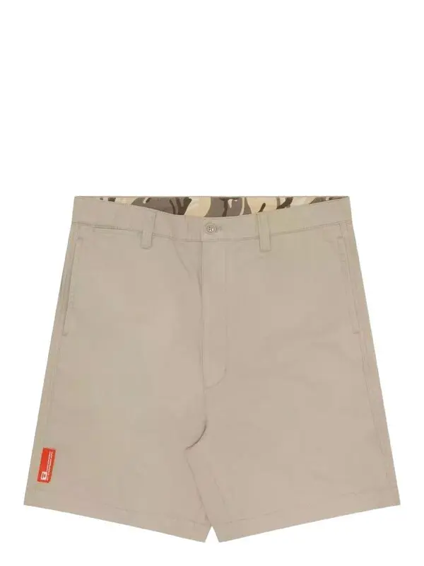 AAPE BY *A BATHING APE Embroidered Moonface Shorts - Neutrals