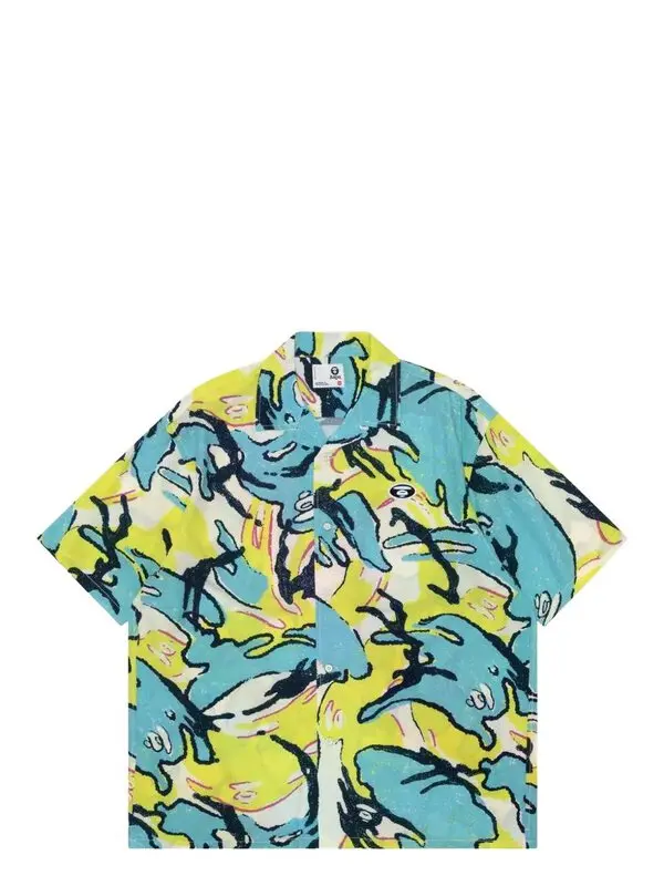 AAPE BY *A BATHING APE Printed Button Shirt - Yellow