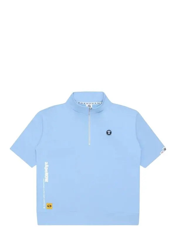 AAPE BY *A BATHING APE Half-zip Patch T-shirt - Blue