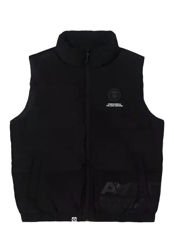 AAPE BY *A BATHING APE Moonface Patch Gilet - Black