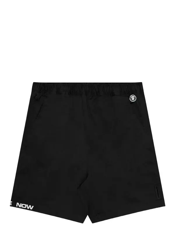 AAPE BY *A BATHING APE Logo-patch Track Shorts - Black