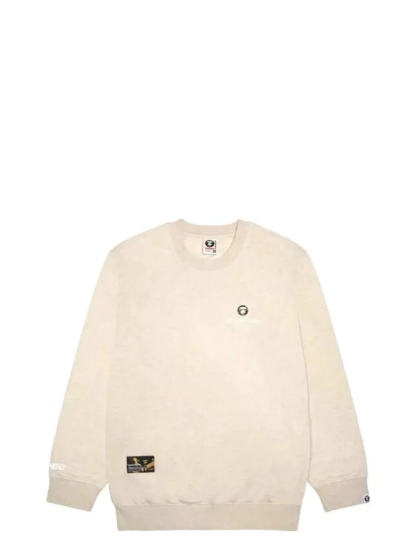AAPE BY *A BATHING APE Logo-patch Sweatshirt - Neutrals