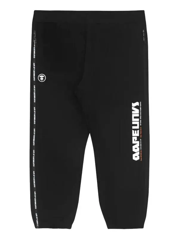 AAPE BY *A BATHING APE Moonface-printed Track Pants - Black