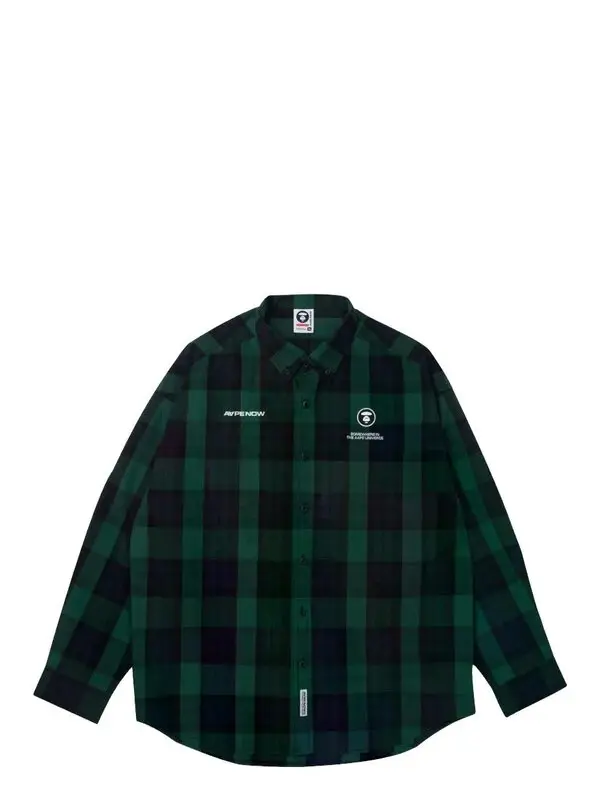 AAPE BY *A BATHING APE Moonface Check Shirt - Blue