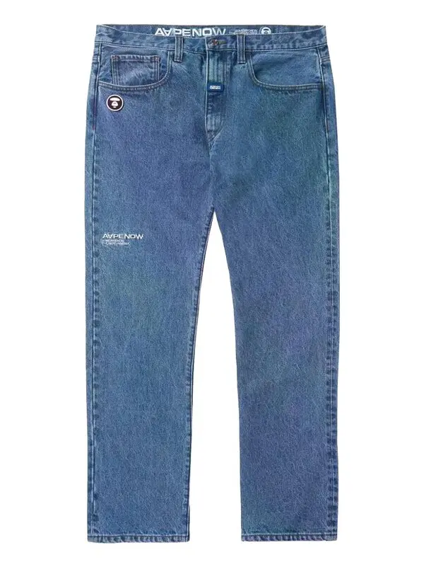 AAPE BY *A BATHING APE Moonface Straight Jeans - Blue