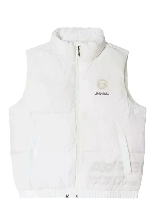 AAPE BY *A BATHING APE Moonface-patch Gilet - White