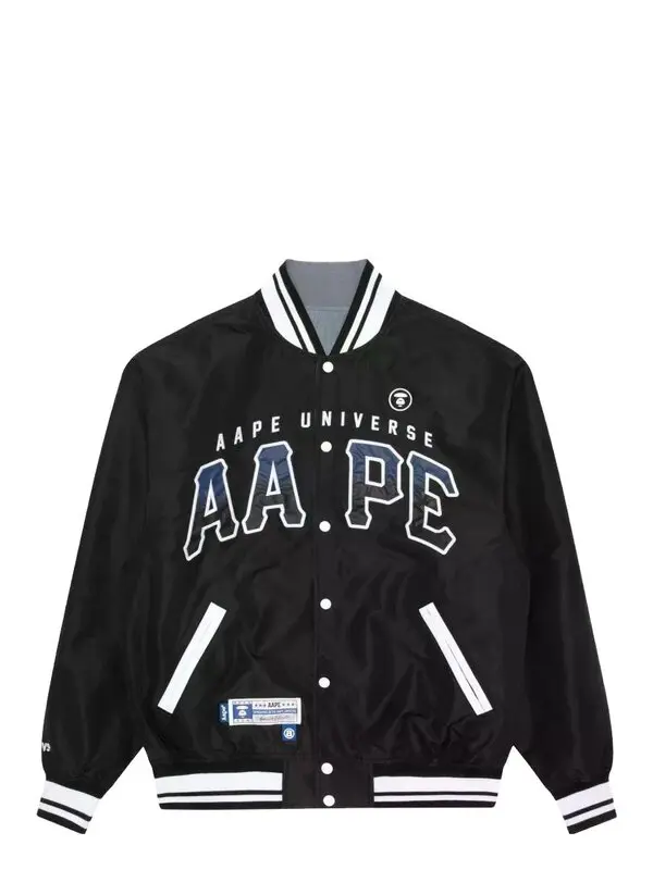AAPE BY *A BATHING APE Moonface Reversible Bomber Jacket - Black