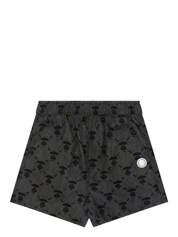 AAPE BY *A BATHING APE Moonface Patterned Shorts - Black