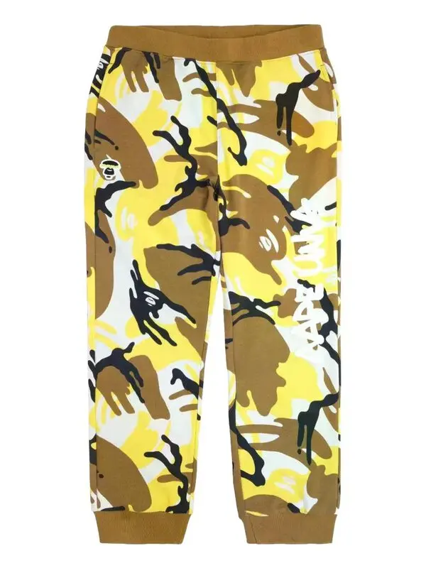 AAPE BY *A BATHING APE Camo Patterned Track Pants - Yellow
