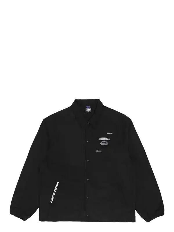 AAPE BY *A BATHING APE Graphic Button Jacket - Black