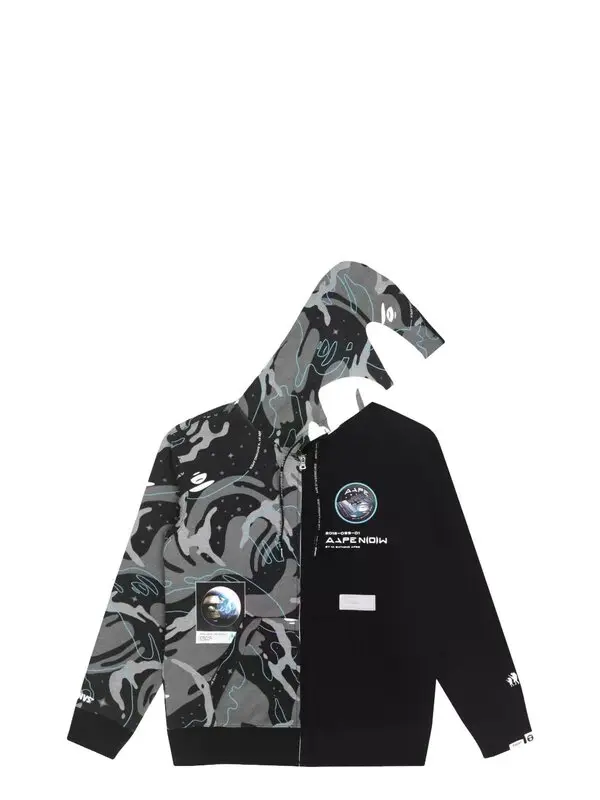 AAPE BY *A BATHING APE Logo-print Zip-up Hoodie - Black